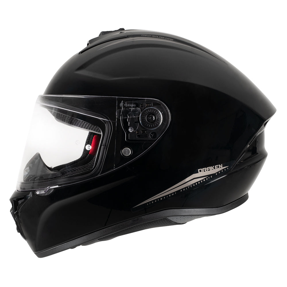 MT Draken Gloss Black DD Chinstrap – Bridge Motorcycles Limited